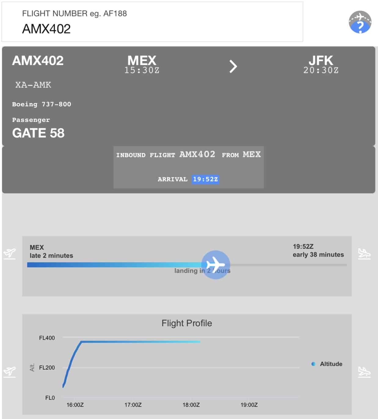 Locate an aircraft - FlightLog