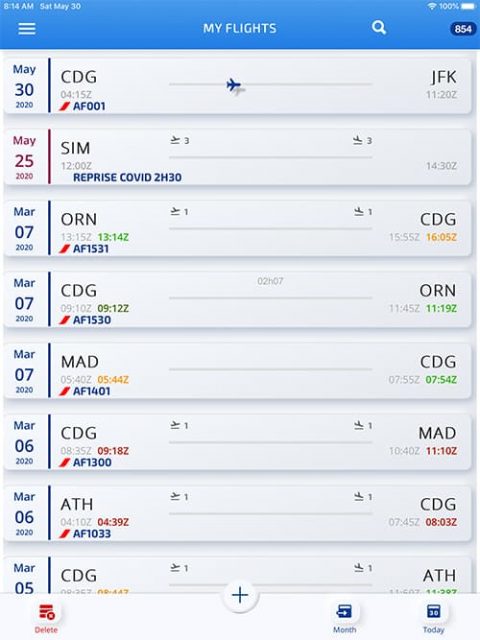 My Flights - FlightLog